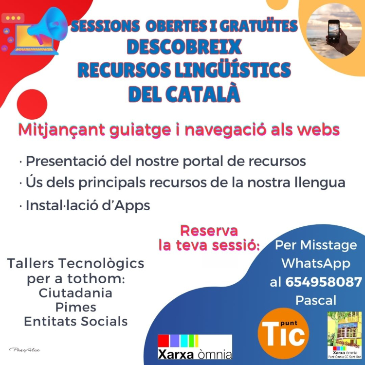 Sesiones de recursos lingüísticos y aplicaciones para el aprendizaje del catalán | Xarxa Punt TIC